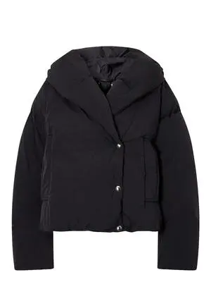 Sportmax Vodka Hooded Cropped Shell Down Jacket - Black
