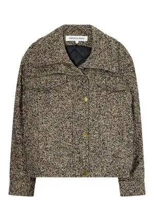 Veronica Beard Silversmith Dickey Padded Tweed Jacket - Neutrals