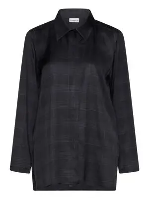 Marella Long-sleeve Plaid Shirt - Navy Blue