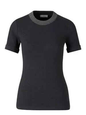 Peserico Short-sleeve T-shirt Charcoal-grey