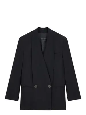 Giorgio Armani Pleated-back Double-breasted Blazer - No