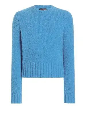 Dolce & Gabbana Bouclé-effect Pullover - Light Blue