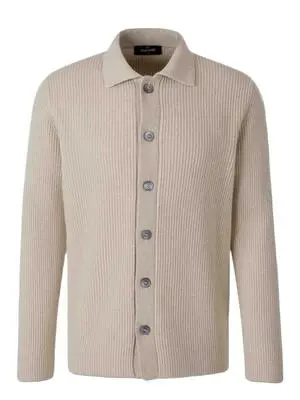 GRAN SASSO Button-up Ribbed Cardigan - Light Brown
