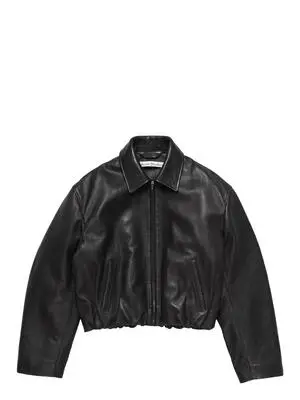Acne Studios Logo-debossed Cropped Jacket - Black