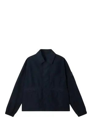 Stone Island Coach Jacket With Anti-drop Finish - Navy Blue