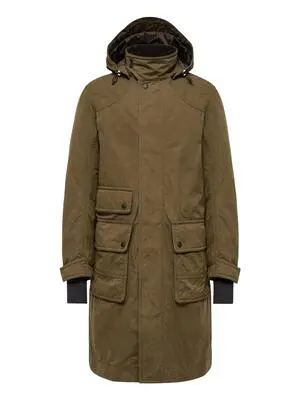 Moncler Allaine Long Padded Hooded Canvas Parka - Olive Green