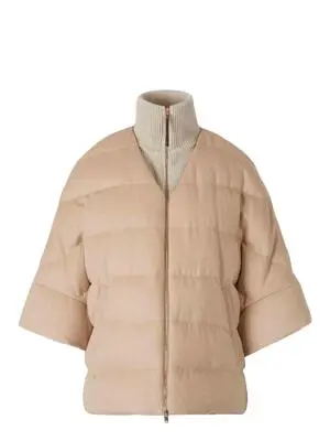 Herno High-neck Quilted Jacket - Beige