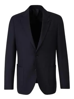 LARDINI Single Breasted Tailored Jacket - Midnight Blue