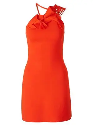 Cult Gaia Camellia-motif Knit Dress - Orange