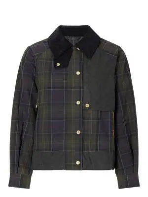 Barbour Truro Checked Corduroy-trimmed Cotton-canvas Jacket - Blue
