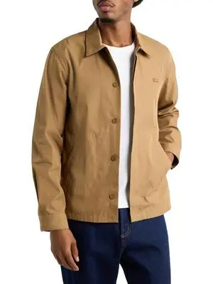 Lacoste Cotton Blend Overshirt - Cookie