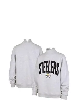 '47 Pittsburgh Steelers Subtle Muse Mock Neck Sweatshirt - Gray