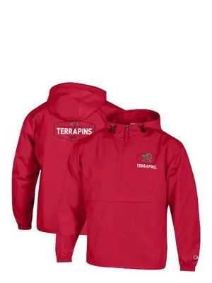 Champion Maryland Terrapins Delay Packable Half-zip Jacket - Red