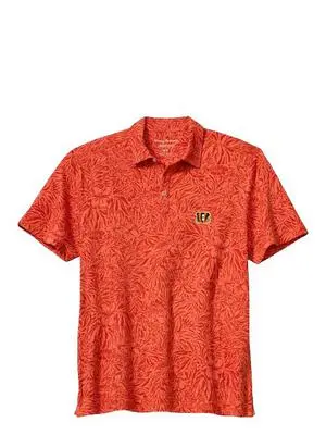 Tommy Bahama Cincinnati Bengals Islandzone Wild Hibiscus Tri-blend Polo - Orange