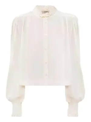 TWINSET Crêpe De Chine Cropped Shirt
