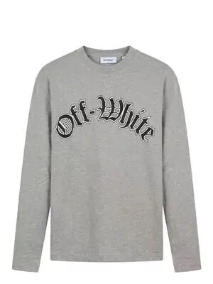 Off-White Logo-print Long-sleeve T-shirt Grey