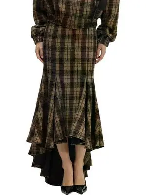 GIUSEPPE DI MORABITO Check-pattern Asymmetric Skirt