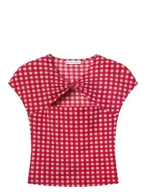 FRAME Casino Gingham-check Top