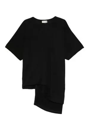 YOHJI YAMAMOTO Asymmetric Draped T-shirt