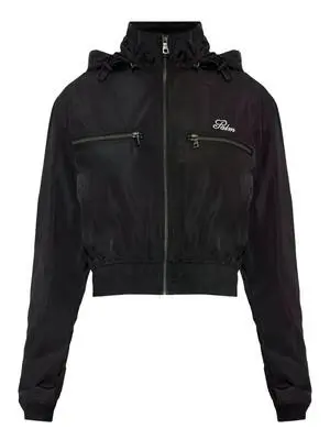 PALM ANGELS Hooded Logo-embroidered Jacket