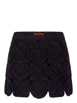 SIMONMILLER Beep Beep Crochet-knit Mini Skirt - Black