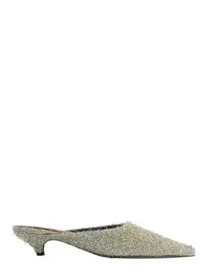 SIMONMILLER Tinsel Arrow Mules - Silver