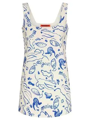 SIMONMILLER Sahara Printed Mini Dress Neutrals