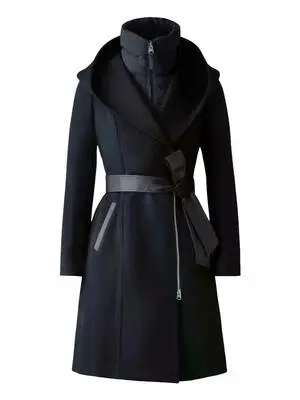Mackage Shia-slb Belted Hooded Coat Black