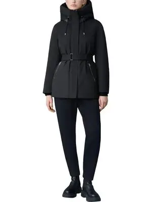 MACKAGE Jeni-nf Belted Hooded Jacket