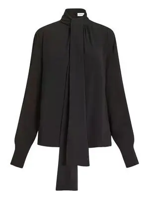 P.A.R.O.S.H Pussy-bow Long-sleeved Blouse