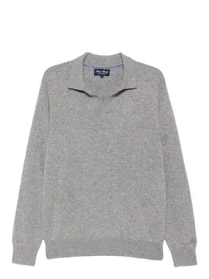 MC2 SAINT BARTH Cashmere Polo-collar Sweater - Grey