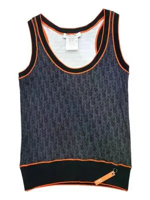 Dior Trotter-pattern Flight Tank Top - Blue