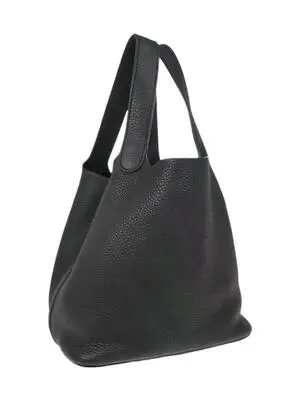 Hermès 2017 22 Picotin Lock Taurillon Clemence Shoulder Bag Black