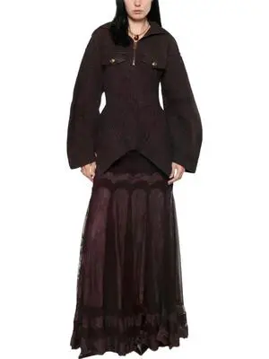 Zimmermann Valiant Panelled Maxi Skirt Brown