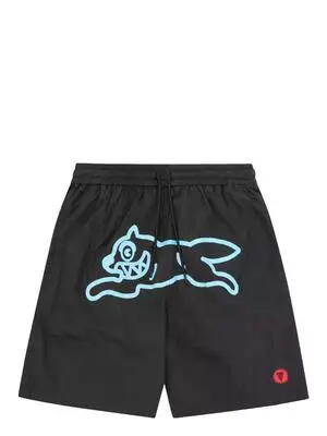 ICECREAM Running Dog Graphic-print Shorts - Black