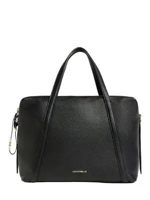 COCCINELLE Medium Nory Grained Leather Tote Bag - Black