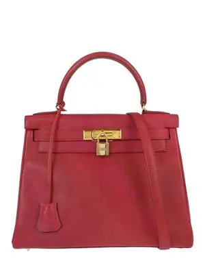 Hermès 1997 28 Kelly Retourne Tote Bag Red