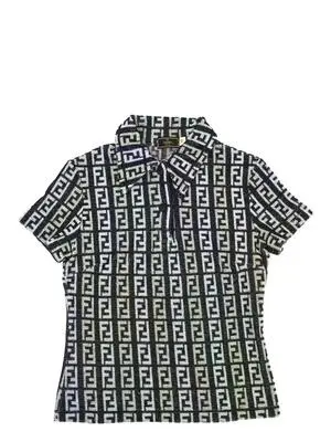 Fendi Zucca Polo Shirt - Blue