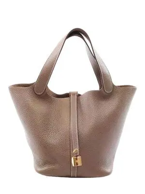 Hermès 2019 Clemence Picotin Lock 22 Handbag Grey