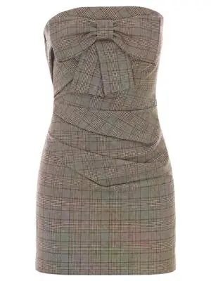 ANIYE BY Cleo Bow-detail Checked Dress