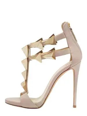 GIUSEPPE ZANOTTI Pyramid Leather Heeled Sandals