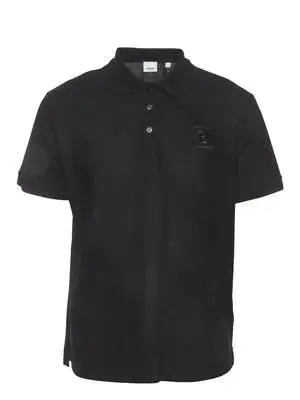 Burberry Logo-embroidered Polo Shirt - Black