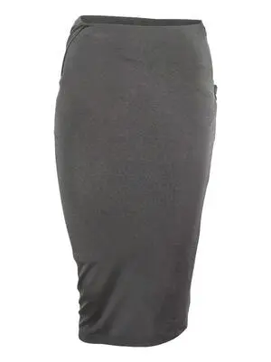 GIVENCHY Draped Zip-up Midi Pencil Skirt