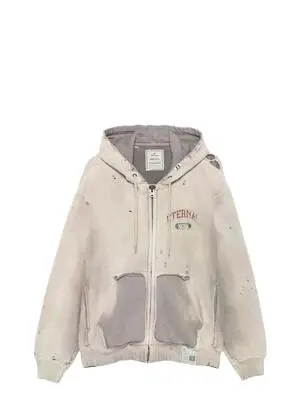 Mihara Yasuhiro Distressed Sun-faded Hoodie - Neutrals