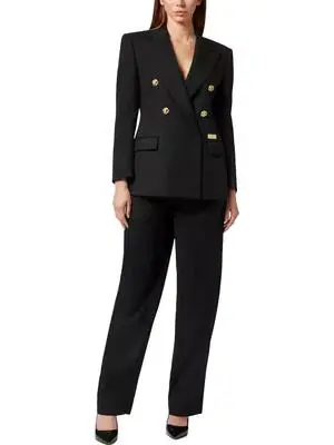 Philipp Plein Satin Marine Fit Blazer - Black