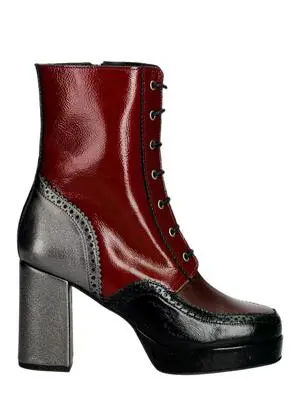 Fly London Brogue-detail Lace-up Boots - Red