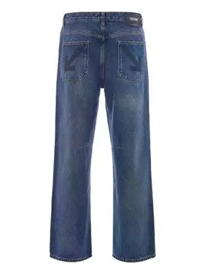 Off-White Arrows-print Jeans - Blue