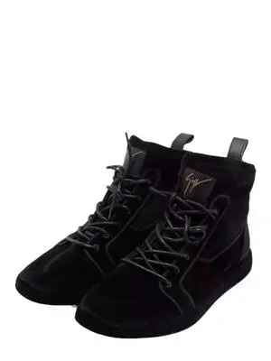 GIUSEPPE ZANOTTI Gruber Velvet High-top Sneakers - Black