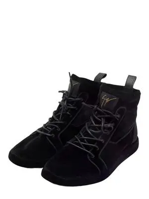 GIUSEPPE ZANOTTI Gruber Velvet High-top Sneakers - Black