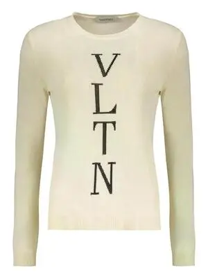 Valentino Garavani Long-sleeves Cotton Sweater Neutrals